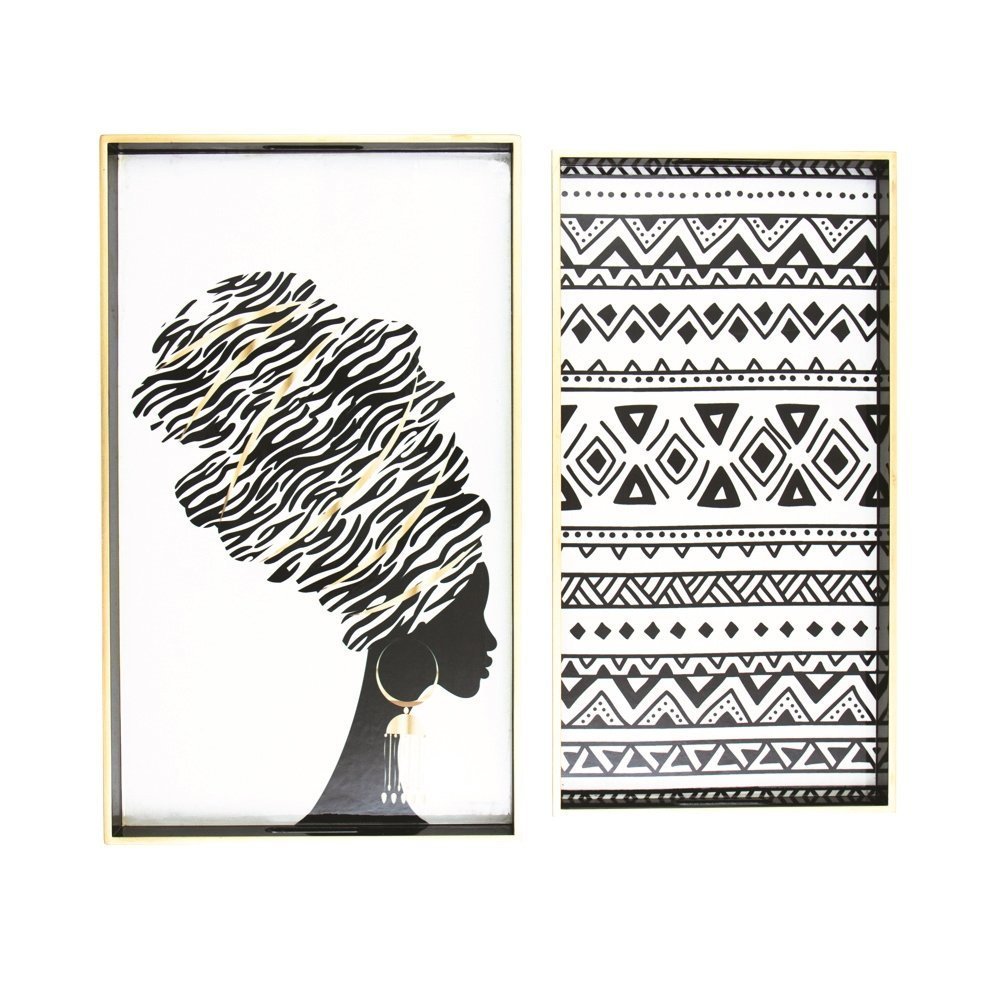 Tablett 2er Set African von byRoom günstig bestellen | SKANDEKO Tablett 2er Set African von byRoom günstig bestellen | SKANDEKO