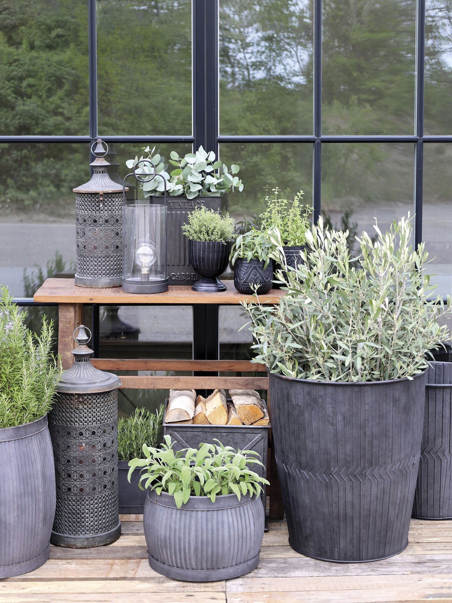 Blumentopf mit Rillen 2er-Set von Chic Antique günstig bestellen | SKANDEKO