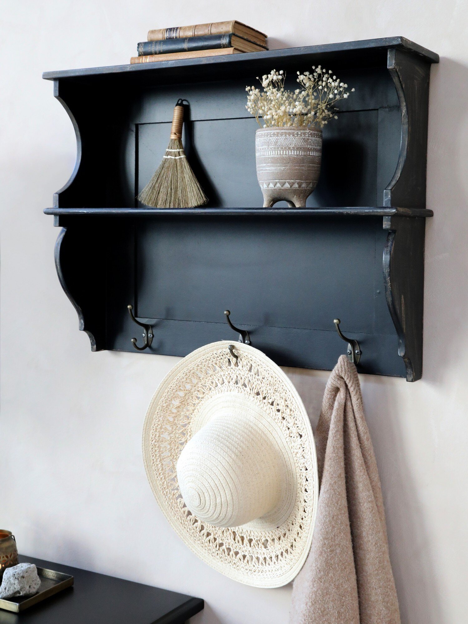 Garderobe, Regal mit 3 Haken von Chic Antique günstig bestellen | SKANDEKO