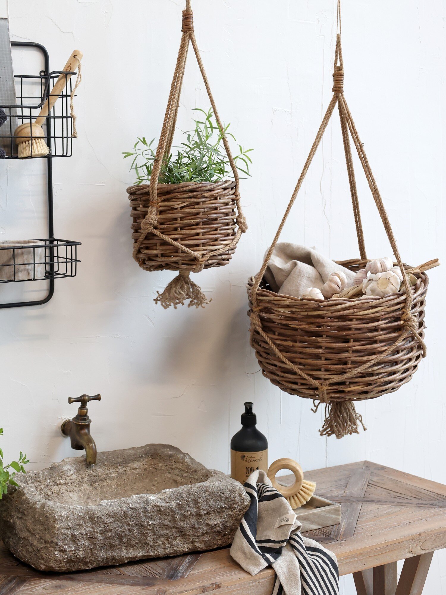 Übertopf Korb zum Aufhängen von Chic Antique günstig bestellen | SKANDEKO