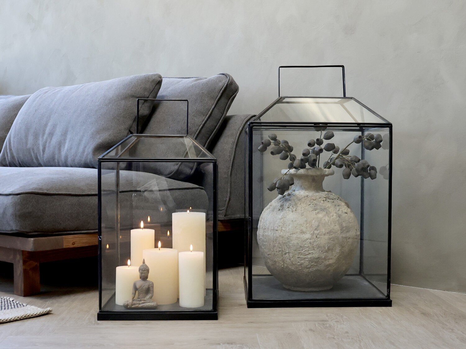 XL Laterne aus Glas und Eisen von Chic Antique günstig bestellen | SKANDEKO XL Laterne aus Glas und Eisen von Chic Antique günstig bestellen | SKANDEKO