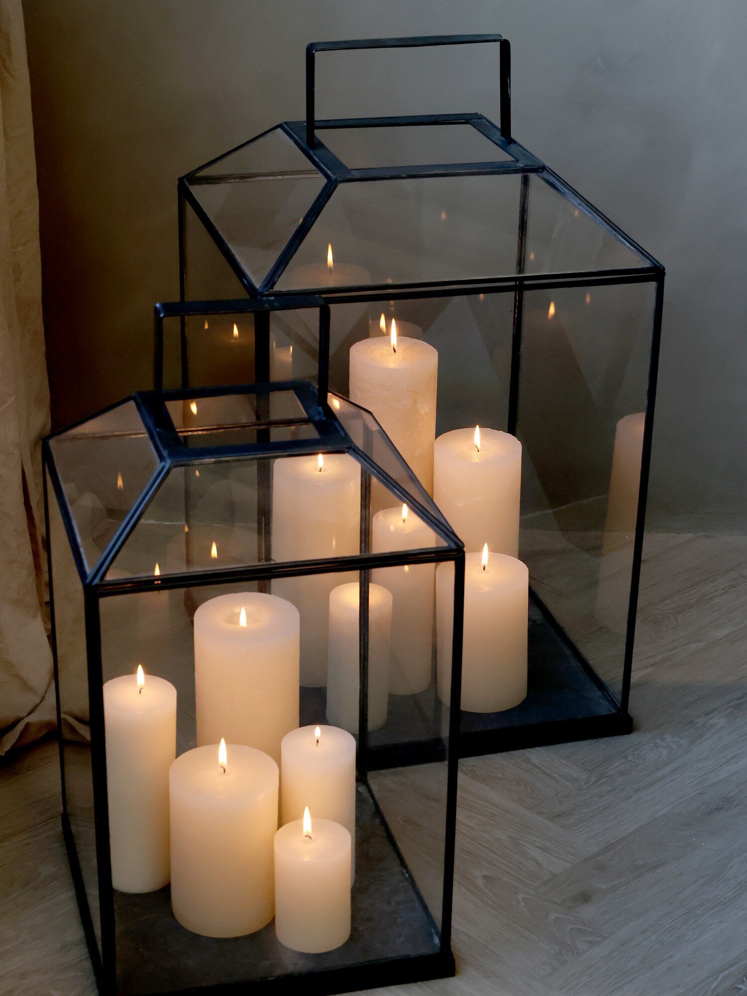 XL Laterne aus Glas und Eisen von Chic Antique günstig bestellen | SKANDEKO XL Laterne aus Glas und Eisen von Chic Antique günstig bestellen | SKANDEKO