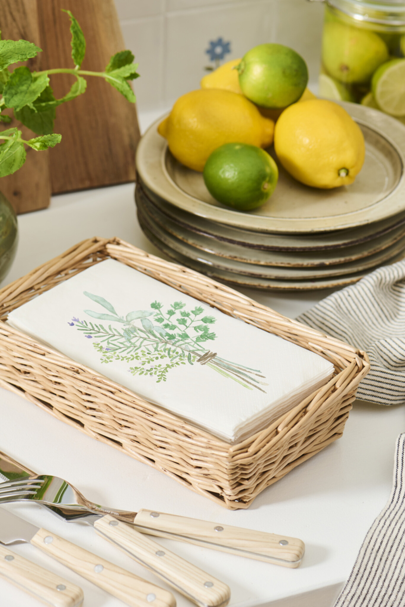 Servietten 10x20 cm Kräuterstrauß 16er von IB Laursen günstig bestellen ...