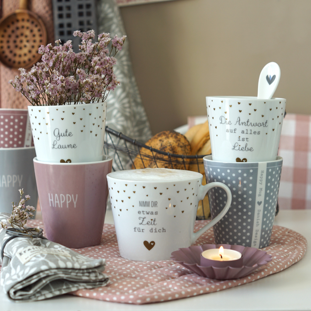 Happy Mug Becher Die Antwort auf alles ist Liebe von Krasilnikoff ... Happy Mug Becher Die Antwort auf alles ist Liebe von Krasilnikoff ...