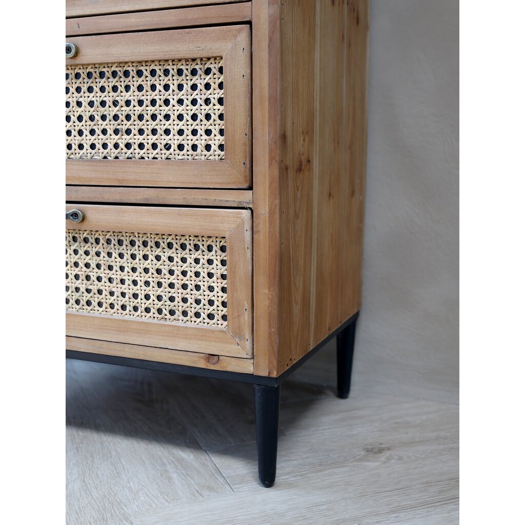 Kommode hoch mit 7 Schubladen und französischem Geflecht von Chic ...